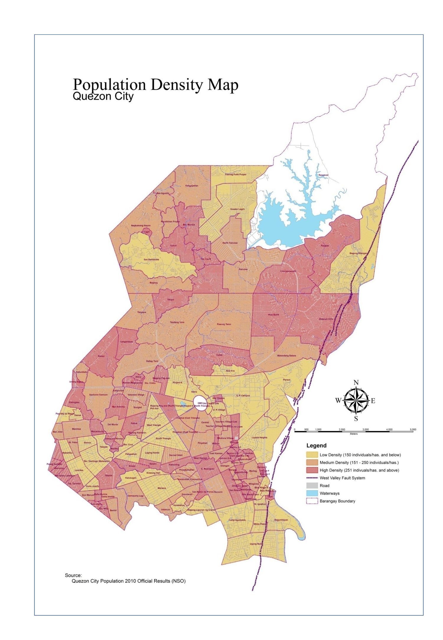 QC Population Density Map 2010 | Libros | QC Public Library